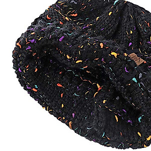 2PCS Parent-Child Family Beanie Cap Set, Mother & Baby Daughter/Son Winter Warm Knit Crochet Beanie Hat for Boys Girls Navy