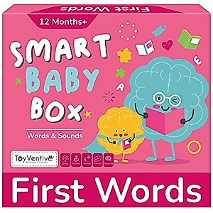 TOYVENTIVE Smart Baby Box for Girl - Educational Developmental Learning Toys for 1 + Year Old, Montessori Toddler Busy Book, Toddler Flash Cards, Baby Board Books, First Birthday Gifts for Girl