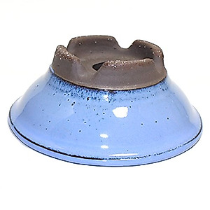 Bonsai Pot Ceramic Jin-Gasa Shape Glazed (5.75", Kinyo-Yu)