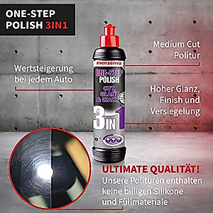 Menzerna 3 in 1 One Step Polish - Medium Cut Polish – high-Gloss Finish and Seal in one (8 fl oz)