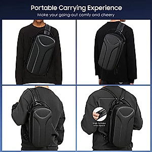 TiMOVO Carrying Case for Steam Deck Console & Accessories, Crossbody Protective Storage Bag Shockproof Anti-Collision Shoulder Chest Portable Backpack fit Steam Deck for Going Out, Black