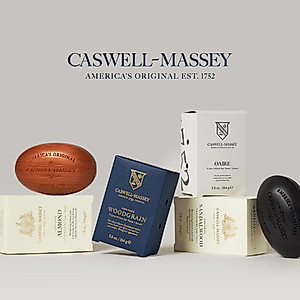 Caswell-Massey Natural Bar Soap for Men, Moisturizing Body Soap Bar for All Skin Types, Made with Essential Oils & Plant-Based Formula for Soft Skin, Newport, 5.8 oz