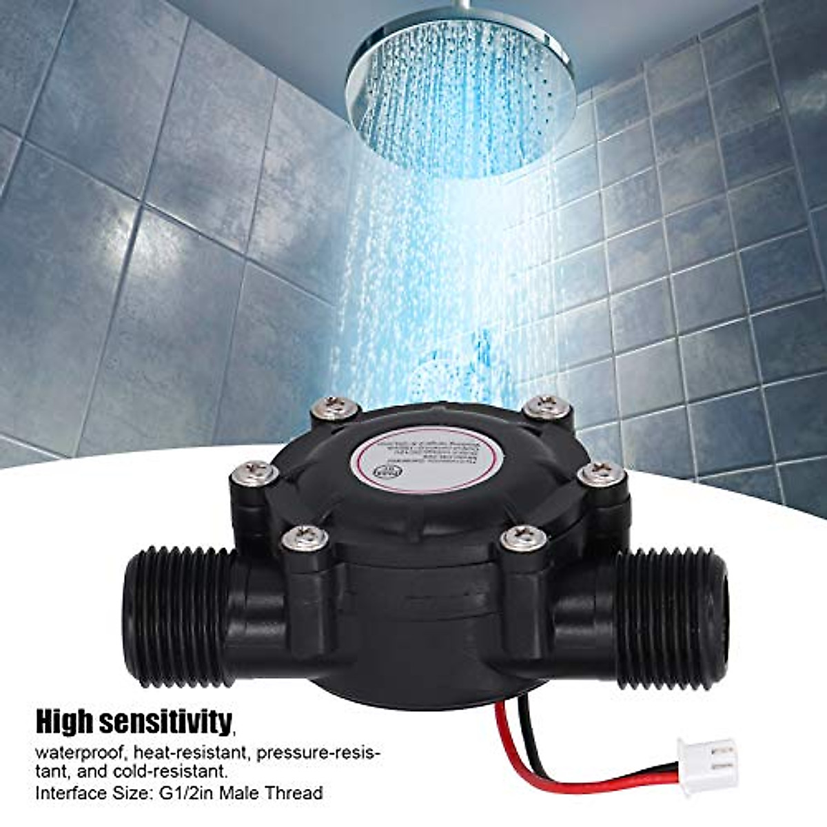 Mini Water Turbine Electric Generator, Hydro Power Converter Brushless Electricity Generator, 12V DC Output Hydroelectric Power Supply for Shower Light Outdoor Camping