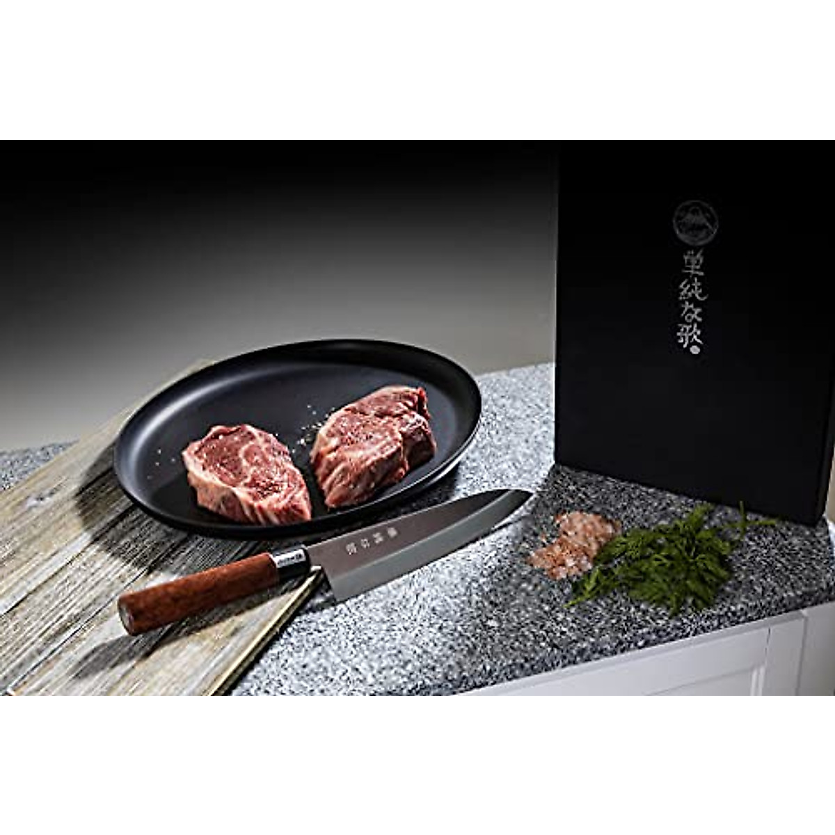 Traditional Japanese Professional Kitchen Chef Knife Set - Premium Gyuto Santoku Nakiri Petty High Corrosion Resistance Full Tang Knife Set