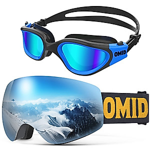 OMID Kids Ski Goggles, Anti-fog UV Protection Snow Goggles for Youth Boys Girls