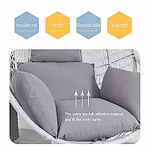 Evaner Swing Chair Cushion - Thick Nest Single Basket Hanging Egg Hammock Chair Cushions Removable Washable-Purple