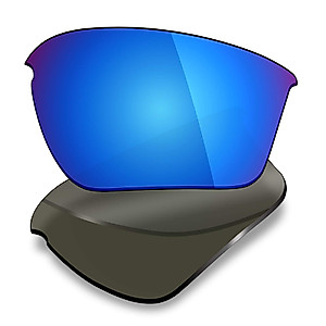 Mryok 4 Pair Polarized Replacement Lenses for Oakley Half Jacket 2.0 XL Sunglass - Stealth Black/Fire Red/Ice Blue/Silver Titanium