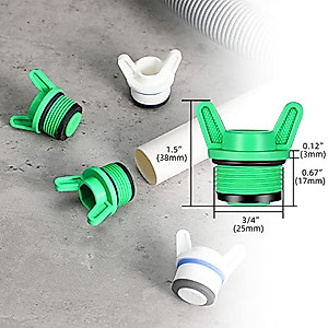 Nuanchu 10 Pieces 3/4” NPT Plug Male Thread PPR Plugs and Garden Hose Plug White Garden Irrigation Tubing Stopper Drain Plug Compatible with Green RV Irrigation Water Supply Lines