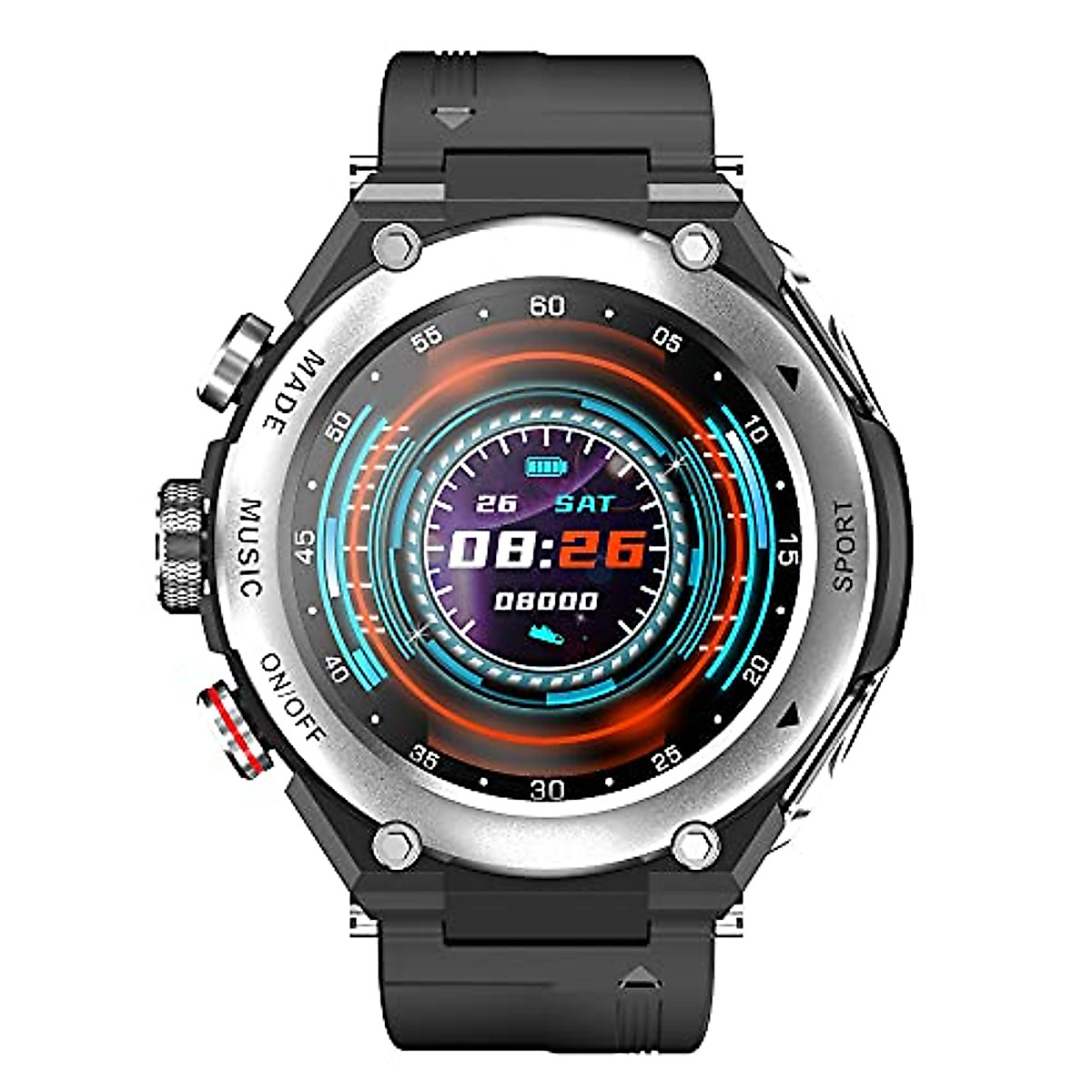 Desong Smart Watch with Earbuds, 3 in 1 Round Fitness Tracker,1.28inch Smartwatch for Men,Answer/Make Call,Recording,Sleep Monitor,Sports Smart Watch Long Time Standby