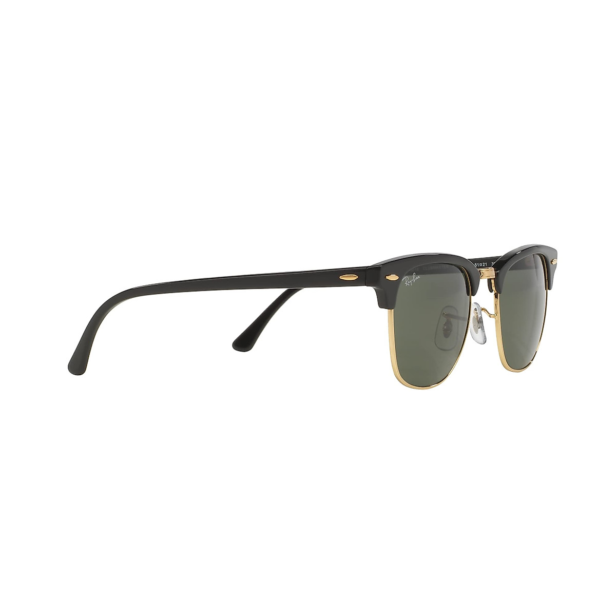 Ray-Ban RB3016 Clubmaster Sunglasses (51 mm, Solid Black G15 Lens Non-Polarized Lens)