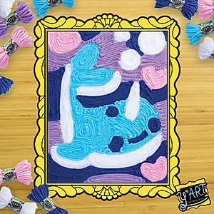 Y'Art Narwhal — Yarn Works of Art — Mess-Free Artistic Craft Activity — Ages 8+
