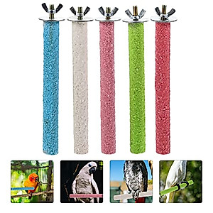 Ipetboom Bird Toys Parrot Toys Wood Bird Perch Stand 10pcs Parrot Grape Stick Standing Climbing Branch Rod Bird Cage Grinding Toy for Cockatiels Parakeet Random Color Bird Toys Parrot Toys