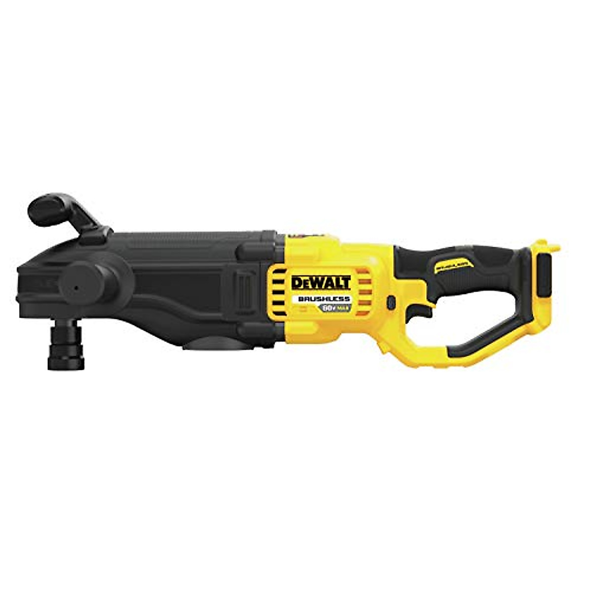 DEWALT FLEXVOLT 60V MAX* Right Angle Drill, Brushless, Quick-Change Stud/Joist Drill, E-Clutch System, Tool Only (DCD471B)