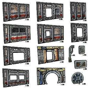 Battle Systems Sci-Fi Terrain - 28mm Modular 3D Space Terrain - Perfect for Wargaming and Roleplaying Tabletop Games - Full Colour Printed 3D 40K Multi Level Building Models (Outlands Delta Garrison)