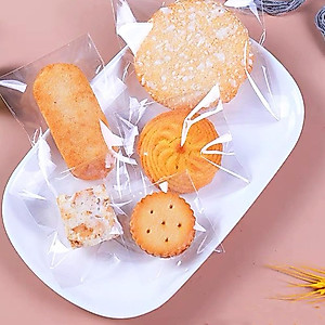 KoberrLi 3 x 4-inch Small Crystal Self Protective Bags Clear Resealable Cello Cellophane Bags for Candy Cookies Cards (100 Pack)