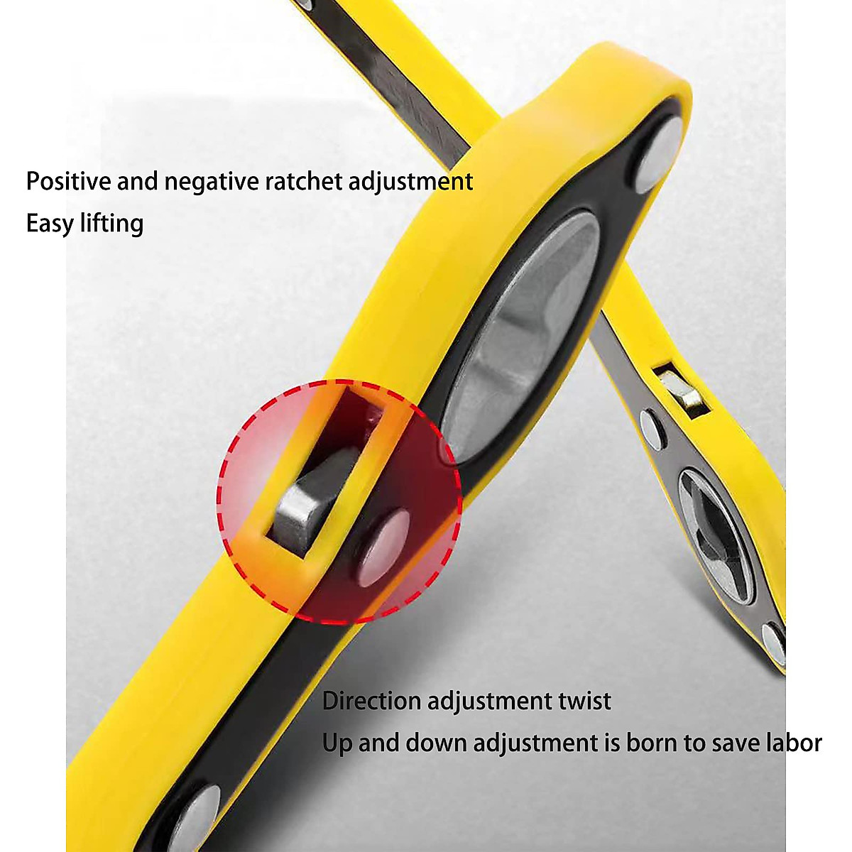 Auto Labor-Saving Jack Ratchet Wrench, Car Scissor Jack Handle, Lug Wrench for Tire Jack, Car Jack Wrench Positive and Reversal Knob Design For Travel/Car/SUV/Vans