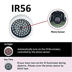 CMVision IR56-56 LED Indoor/Outdoor Long Range 100ft IR Illuminator with Free 500mA 12VDC Adapter