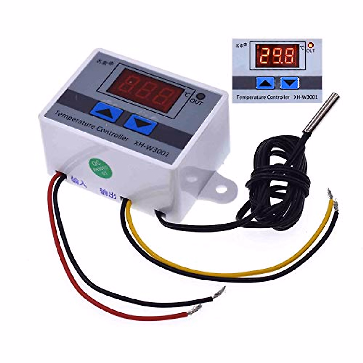 W3001 110V 220V 12V 24V Digital Temperature Controller Thermostat Thermoregulator Aquarium Incubator Water Heater Temp Regulator (110-220V)
