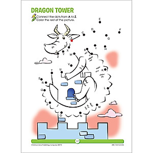 School Zone - ABC Dot-to-Dots Workbook - 32 Pages, Ages 3 to 5, Preschool, Kindergarten, Connect the Dots, Alphabet, Letter Puzzles, and More (School Zone Get Ready!™ Activity Book Series)