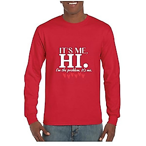 It is Me Hi I am The Problem Heart Trendy Humor Joke Design Black and Muticolor Unisex Long Sleeve T Shirt