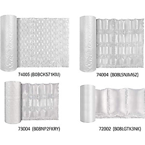 JZBRAIN Air Cushion Film Bubble Cushioning Wrap Inflatable Air Pillow Film Roll for Packaging, 1 Roll 400mm X 290mm X 300m X 0.02mm, ONLY Compatible with JZBRAIN 056C/YE310 Air Pillow Machine (74005)