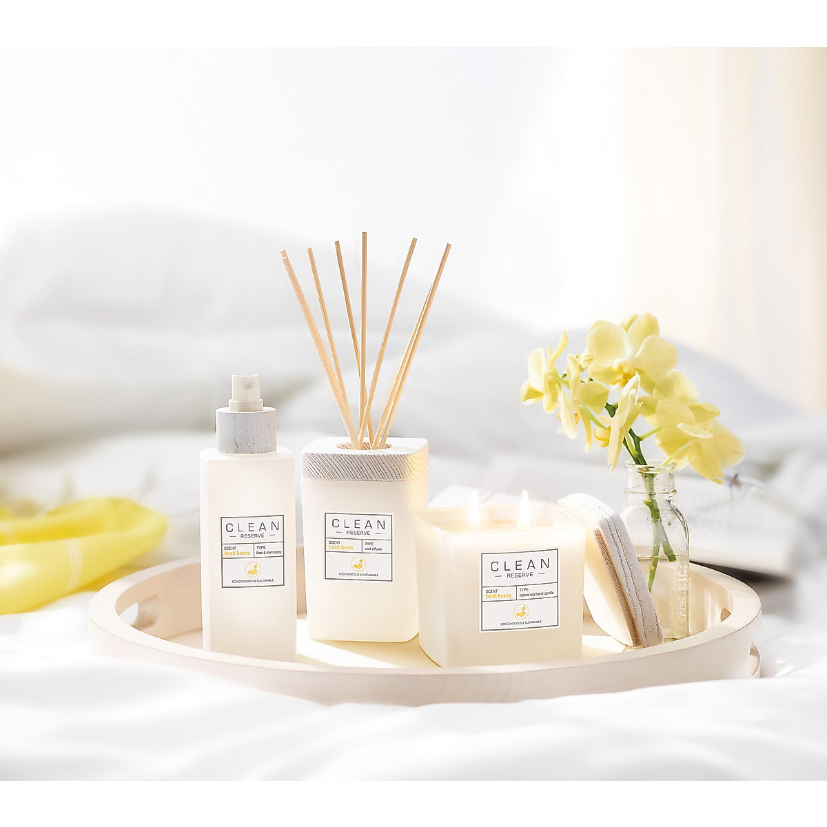 CLEAN RESERVE Home Candle | Natural Soy Blend Scented Candle | Premium Non-Toxic Candle Made with Sustainable Ingredients | Up to 40 Hour Burn Time | 8 oz