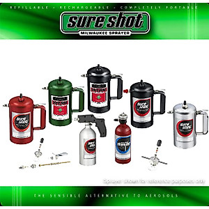 Sureshot A1000R 1 Quart Enameled Steel Sprayer - Lightweight and Portable Compressed Air Sprayer for Oil and Solvent-Based Materials - Made in USA Since 1932
