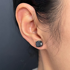 HELLOICE Stud Earrings for Men 18K Gold Plated Birthstone Earrings Iced Out Earrings CZ Earrings Hypoallergenic Lightweight Earrings for Men