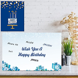 Jumbo Birthday Card with Envelope,14×22 inches Extra Large Navy Blue Birthday Party Greeting Card,Giant Guest Book Message Greeting Cards,Big Birthday Gifts Card for Men,Happy Birthday Party Decorations Supplies