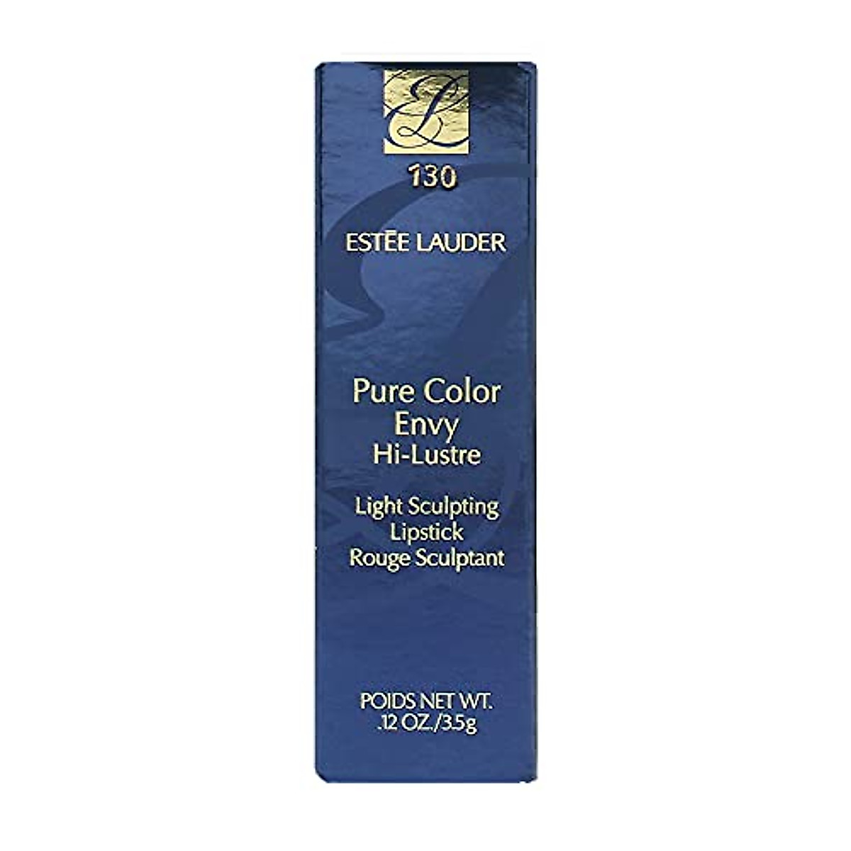 Estee Lauder Pure Color Envy Hi-Luster Light Sculpting Lipstick, Shimmer Medium Crème, No. 130 Slow Burn, 0.12 Oz