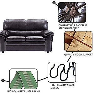 Vnewone Living Room Couches Loveseat Modern Sofa Mid Century for Home Furniture, Love seat, Brown
