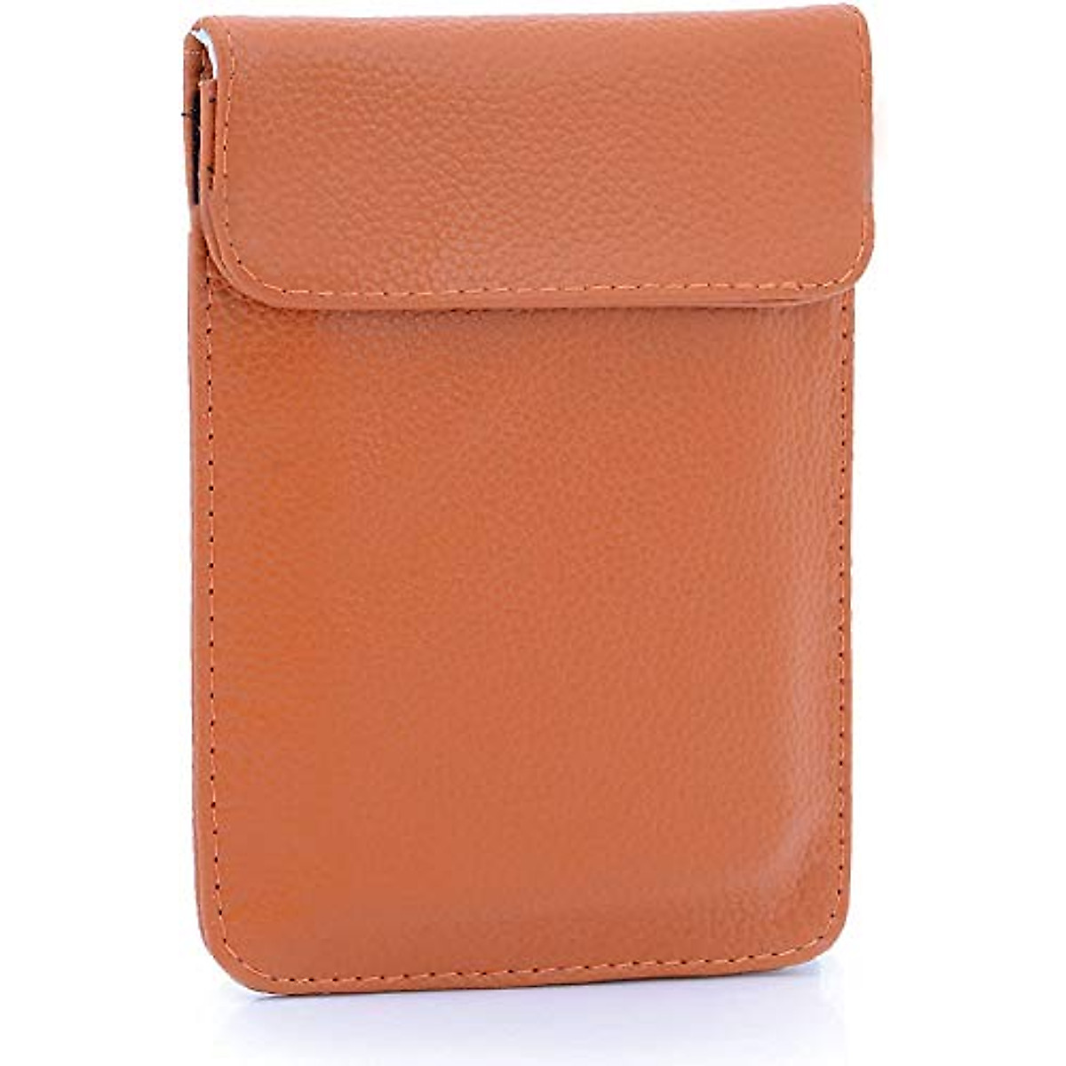 Leather Faraday Bag RFID Cell Phone Signal Blocking/Jammer Pouch Bag Anti-Spying/Tracking/Radiation GPS Shielding Passport Sleeve/Wallet Case,Car Key FOB