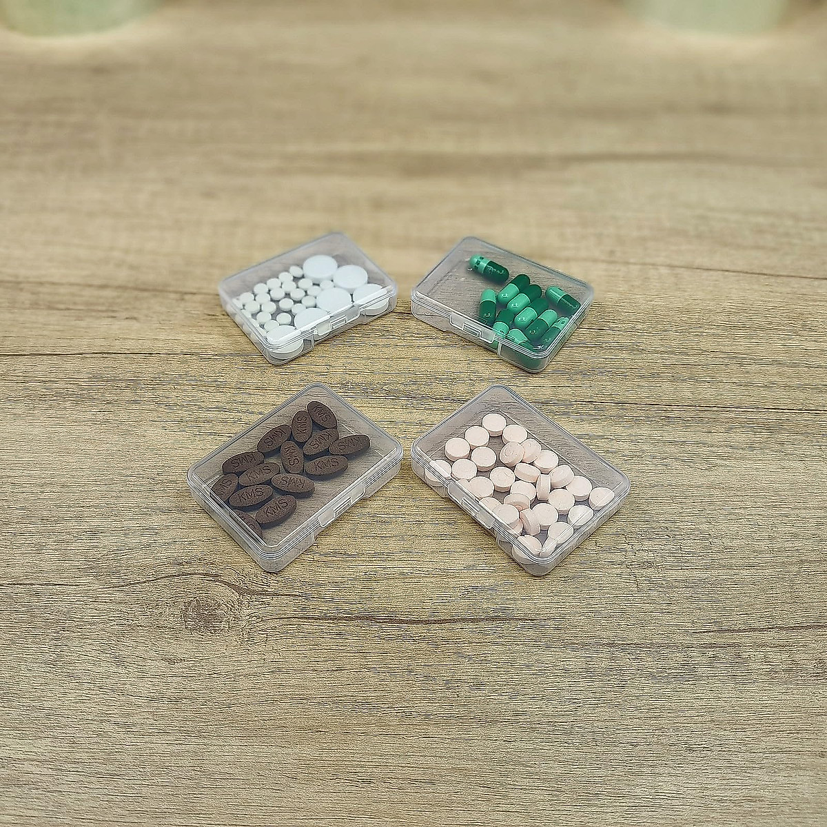 zjztian Mini Small Plastic Containers, Clear Storage Containers, Small Plastic Box,Containers Box for Collecting Small Items, Beads, Jewelry, Business Cards, parts, Crafts (2.71x2.08x0.67-24pack)