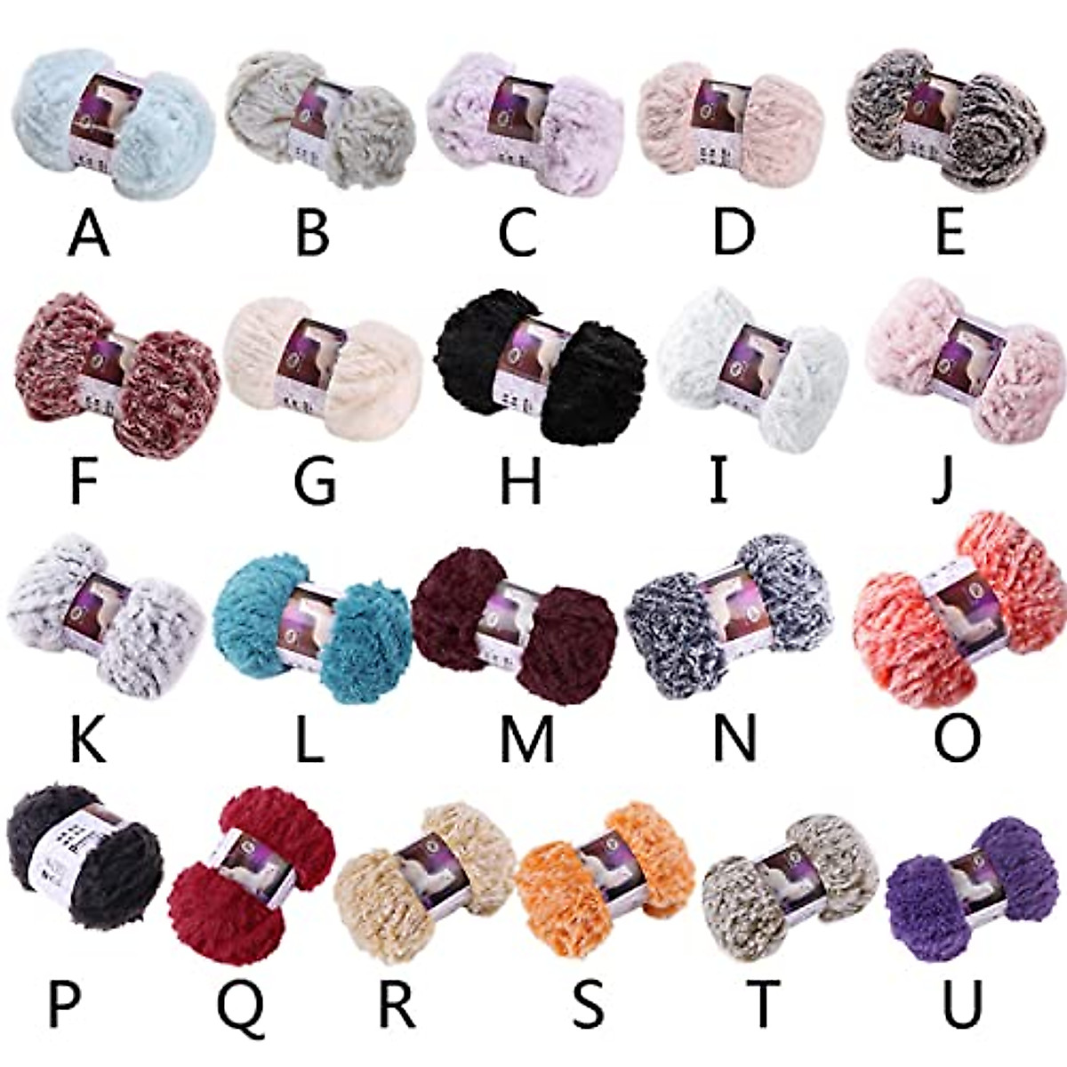 50g/Ball DIY Plush Thick Knitting Yarn Multicolor Hand-Woven Crochet Thread for Baby Warm Hat Scarf Skin So Soft