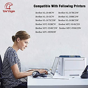 Compatible DR221 Black Drum Replacement for Brother DR221CL Black Drum Unit DR221CL-BK DR-221 Drum Compatible with HL-3140CW HL-3170CDW MFC-9130CW MFC-9330CDW MFC-9340CDW Printer by UniVirgin-1xBlack