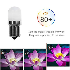 Makergroup 1141 BA15s Bayonet LED Bulbs 12V, Weatherproof 1156 S8 Landscape Light Bulb, 1W Warm White Color 2700K for RV and Outdoor Lighting Path Deck Lights Pack of 4