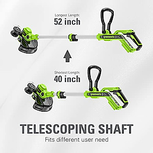 Greenworks 40V 13-Inch Cordless String Trimmer/Edger and Leaf Blower Combo Kit + 3 Bonus Spools, 2.0Ah Battery and Charger Included