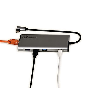 ZYHB02,Type C/M to USB3.0 * 3+ RJ45+PD Adapter. Docking Station USB C to PD Adapter.USB C Adapter has 3*USB, 1*PD, 1*RJ45 Ethernet Ports