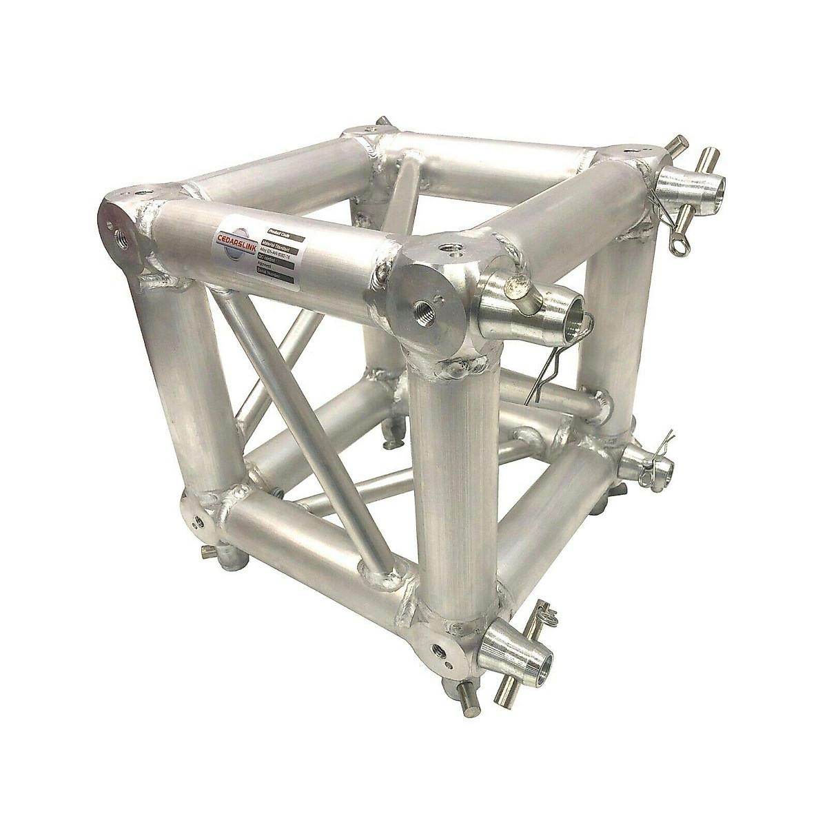 Universal Square Corner Junction Box Cube 0.29M 0.95 FT 6-Way Connection Fits All Major Name Brands 11.4" Truss Includes 12 pins/Clips