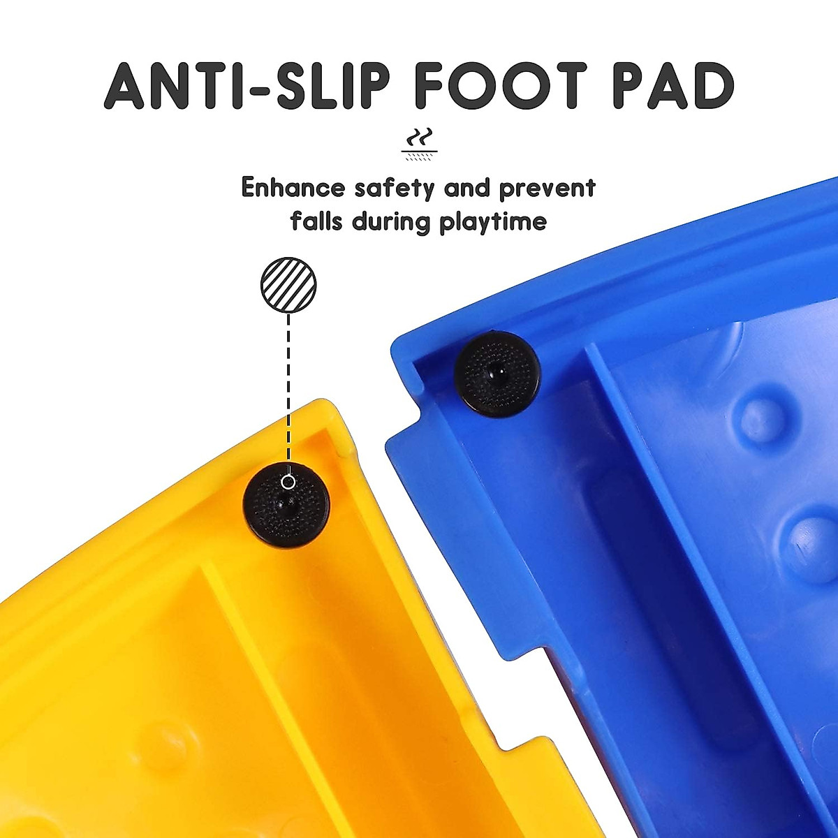 MOCUTEEN Kids Balance Beam Toddler Stepping Stones Max Load 220LBS 12 PCS Non-Slip Textured Surface & Rubber Pads Bottom Promote Agility Coordination Five Star Pattern