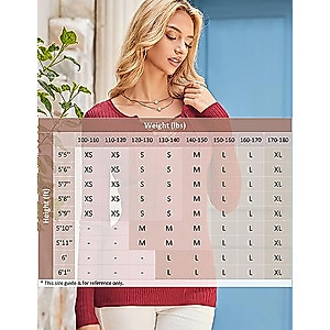 AmélieBoutik Women Notch V Neck Lace Up Long Sleeve Ribbed Sweater (Wine Red X-Small)