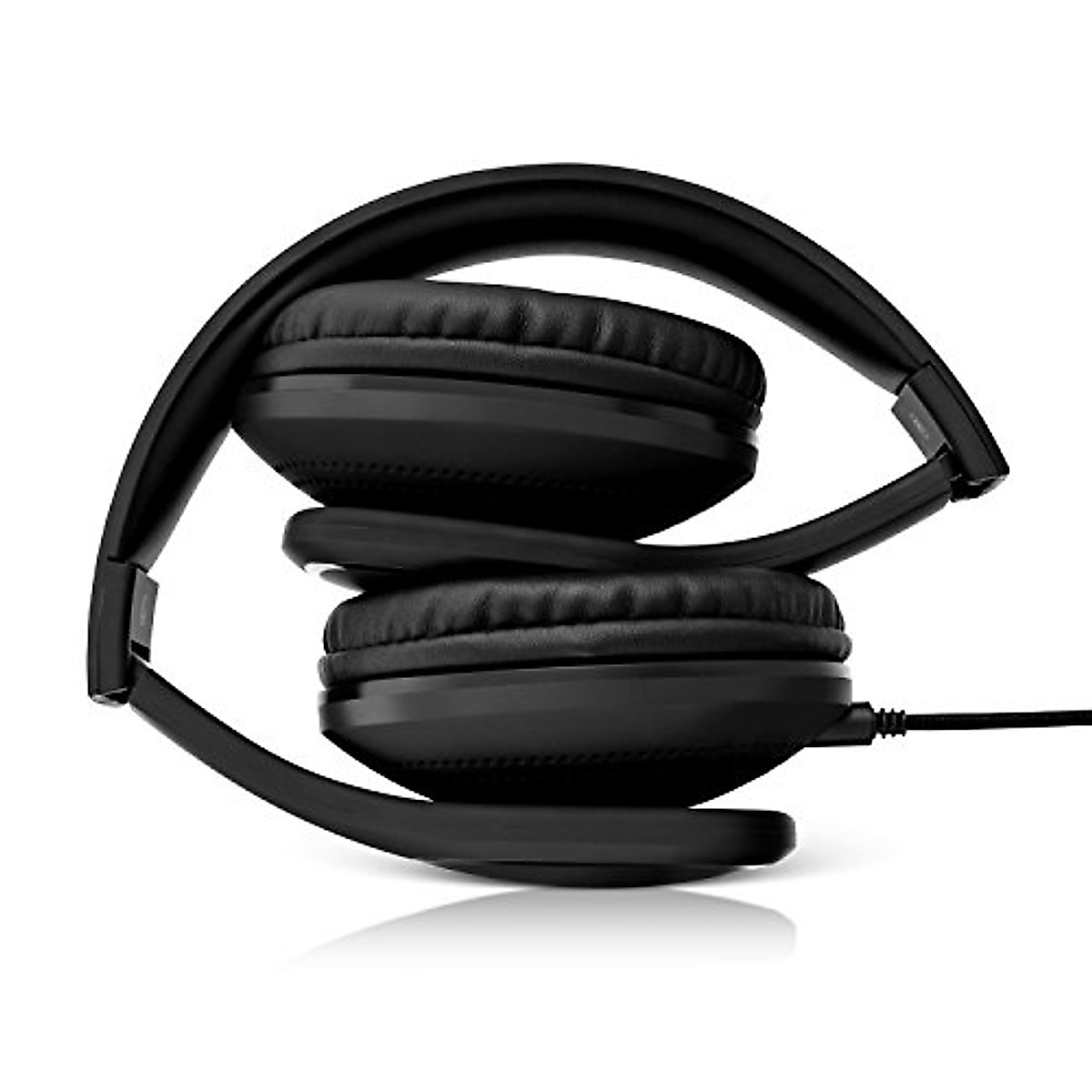 V7 HA701-3NP Over-Ear Headphones with Microphone and Volume Control, Foldable, Call Answering for Cellphones, Tablets, Smartphones, Laptop Computer, PC, Black