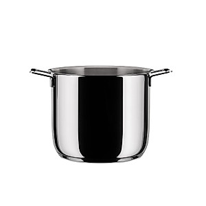 A Di Alessi, "POTS & PANS", Stockpot in 18/10 stainless steel mirror polished,5 qt 9 ½ oz