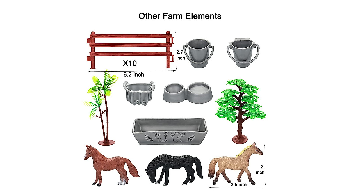 Realistic Farm Animal Toys: 44 Pcs Learning Playset for Kids