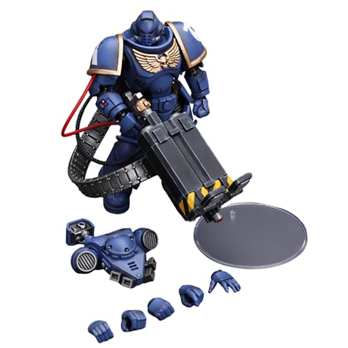 HiPlay JoyToy Warhammer 40K Collectible Figure: Ultramarines Desolation Marine with Castellan Launcher-Superkrak 1:18 Scale Action Figures JT8810 (Castellan Launcher-Superkrak JT8810)
