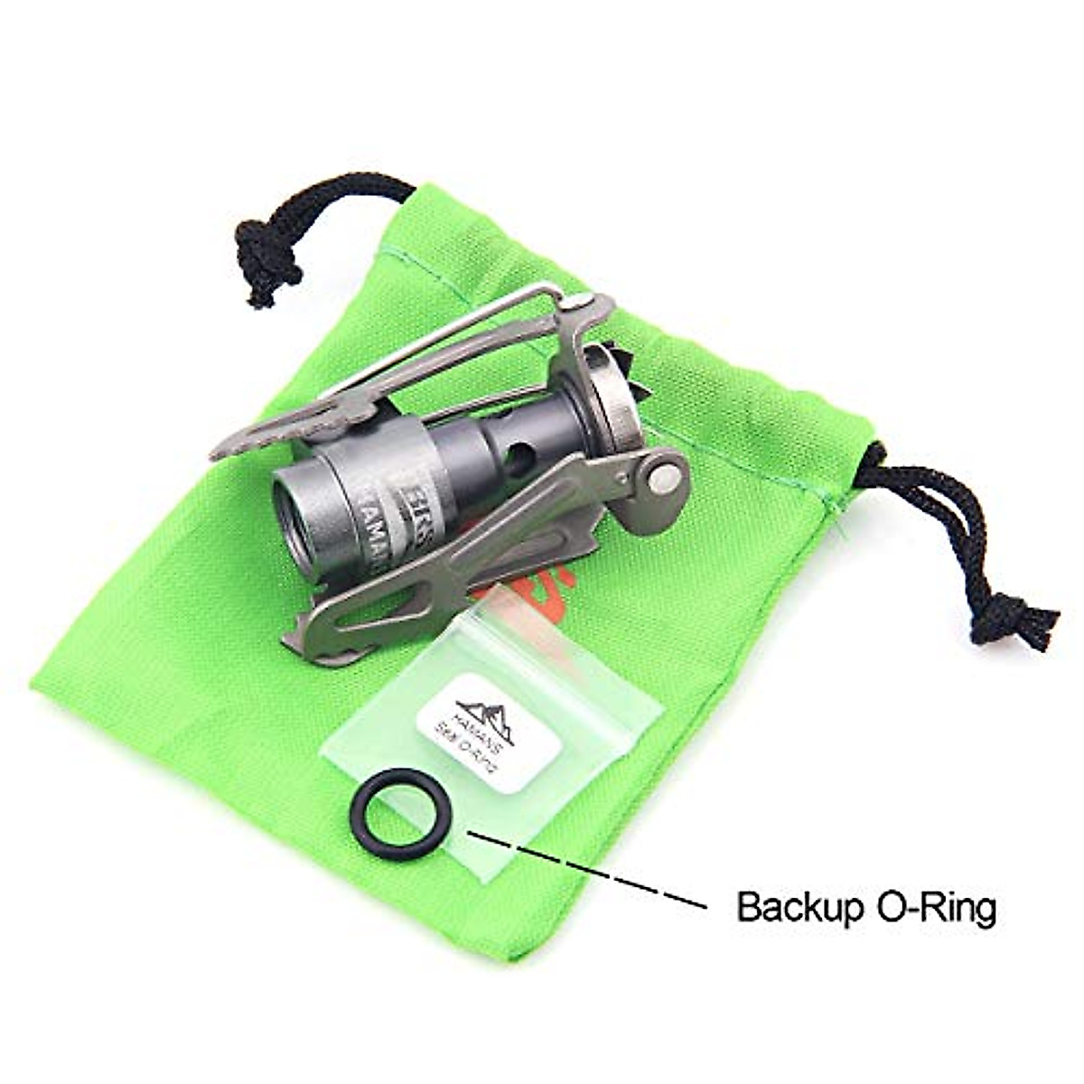 BRS 3000T Backpacking Stove Camping Stove Pocket Stove Portable Propane Stove Ultralight Mini Stove with 1 Extra Backup O-Ring