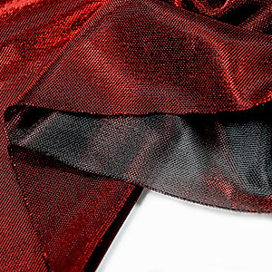 Rose Flavor Glitter Netting Fabric 58" Width for Wedding and Decoration (Red,1yd)