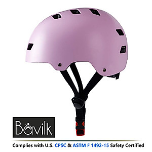 Skateboard Bike Helmet, Lightweight Adjustable, Multi-Sport for Bicycle Cycling Scooter Roller Skate Inline Skating Rollerblading, 3 Sizes for Kids, Youth,Adults