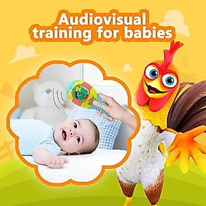 La Granja De Zenon Newborn Toys Bartolito Maracas for Kids with Electric,Egg Shakers Maracas and Baby Rattles 0-6 Months,Musical Instrument for Party Games Baby Party Favors（2PCS）