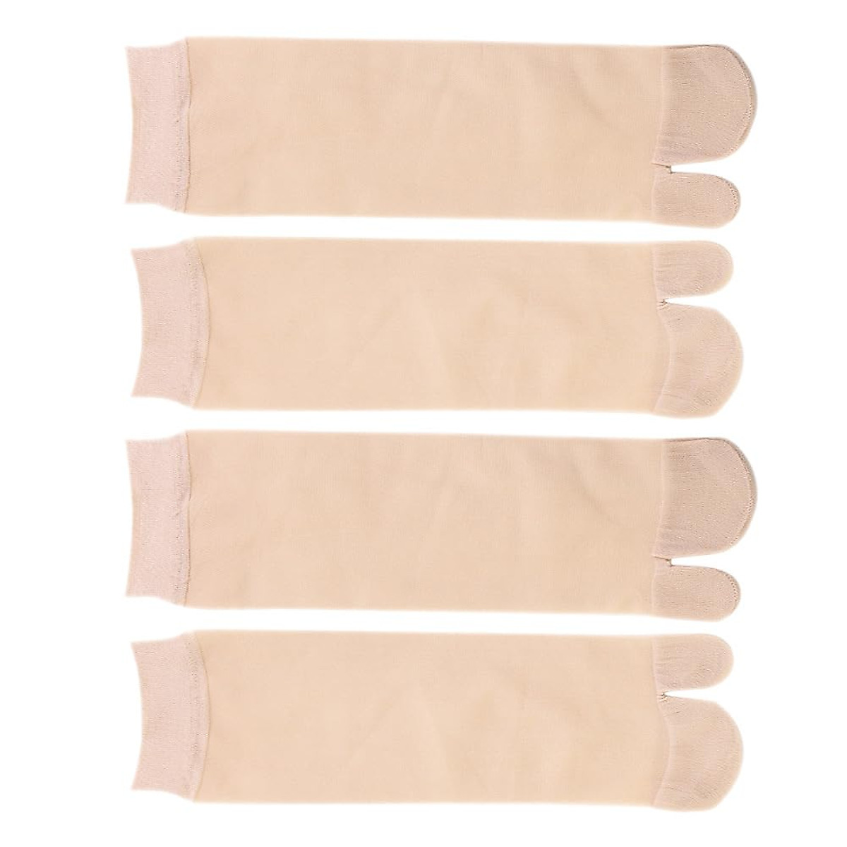 Happyyami 2 Pairs Summer Mid-Tube Silk Stockings for Women - Lightweight and Breathable Two-Toed Socks in Free Size